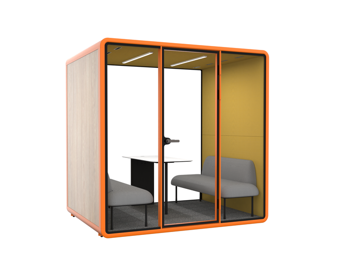 Modern Office Pods Private Immersive Capsules Aluminum Panel Tempered ...