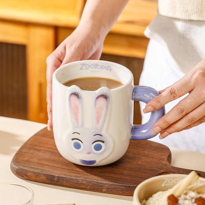 Zootopia Cup Rabbit Officer Judy Ceramic Mug Fox Nick Pair