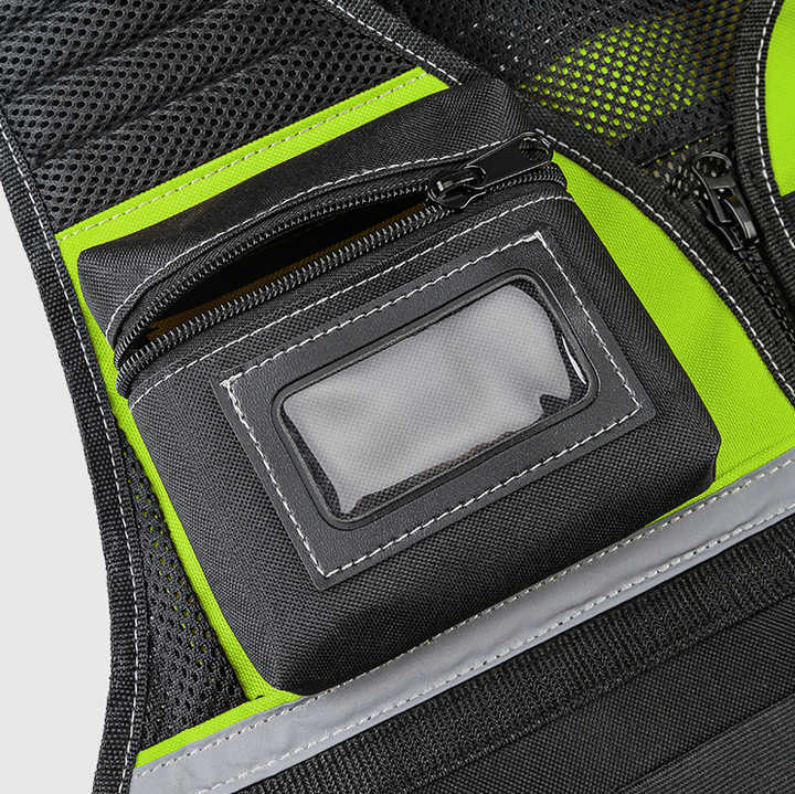 Reflective Multi-Pocket Tool Vest for Welders & Electricians - ODM