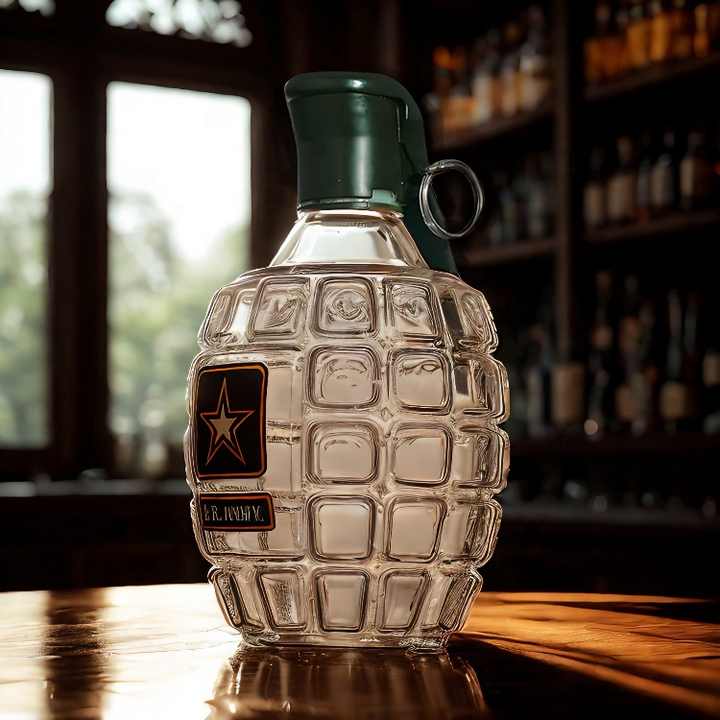 Military Style Whiskey Decanter - Unique Gift for Veterans