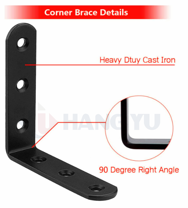 Stainless Steel Right Angle Wall Mount Shelf Support Angle Corner ...