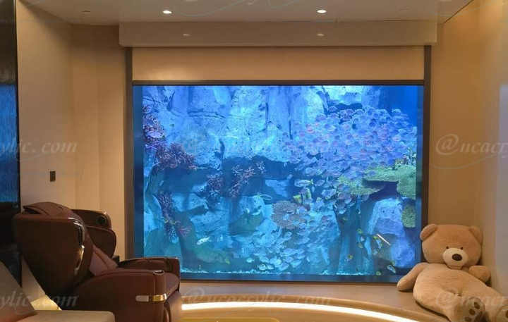 400 Gallon Acrylic Cylinder Aquarium Fish Tank with Cabinet, OEM