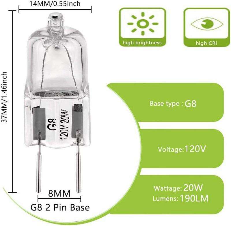 Factory Price High-quality G8 Halogen Lamp 120V 20W 35W 50W Warm Light ...