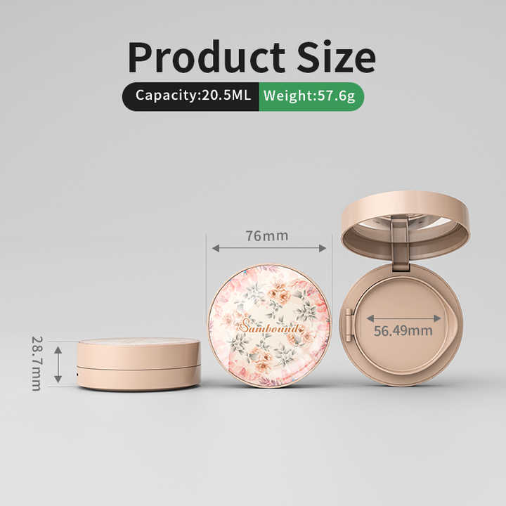 refillable Custom Round Empty Cushion Compact Air Cushion BB Cream case ...