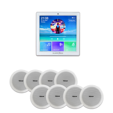7 Inch Touch Screen Wall Amplifier Home Audio System Android Blue Tooth ...