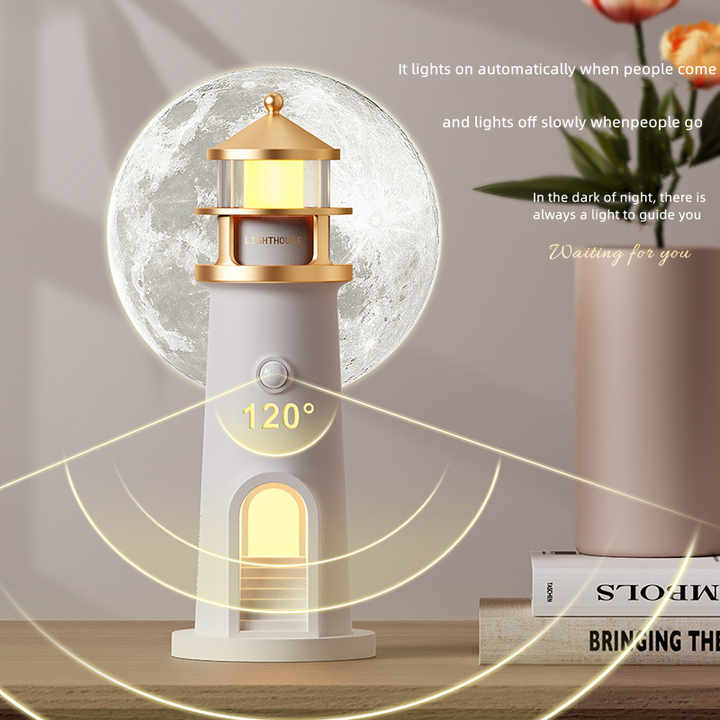 Moonlight Lighthouse Night Light - Bluetooth & Sensor Control