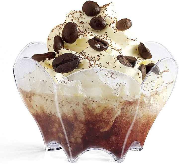 Clear Plastic Disposable Dessert Cups With Spoon Hexagonal Shape Ice ...