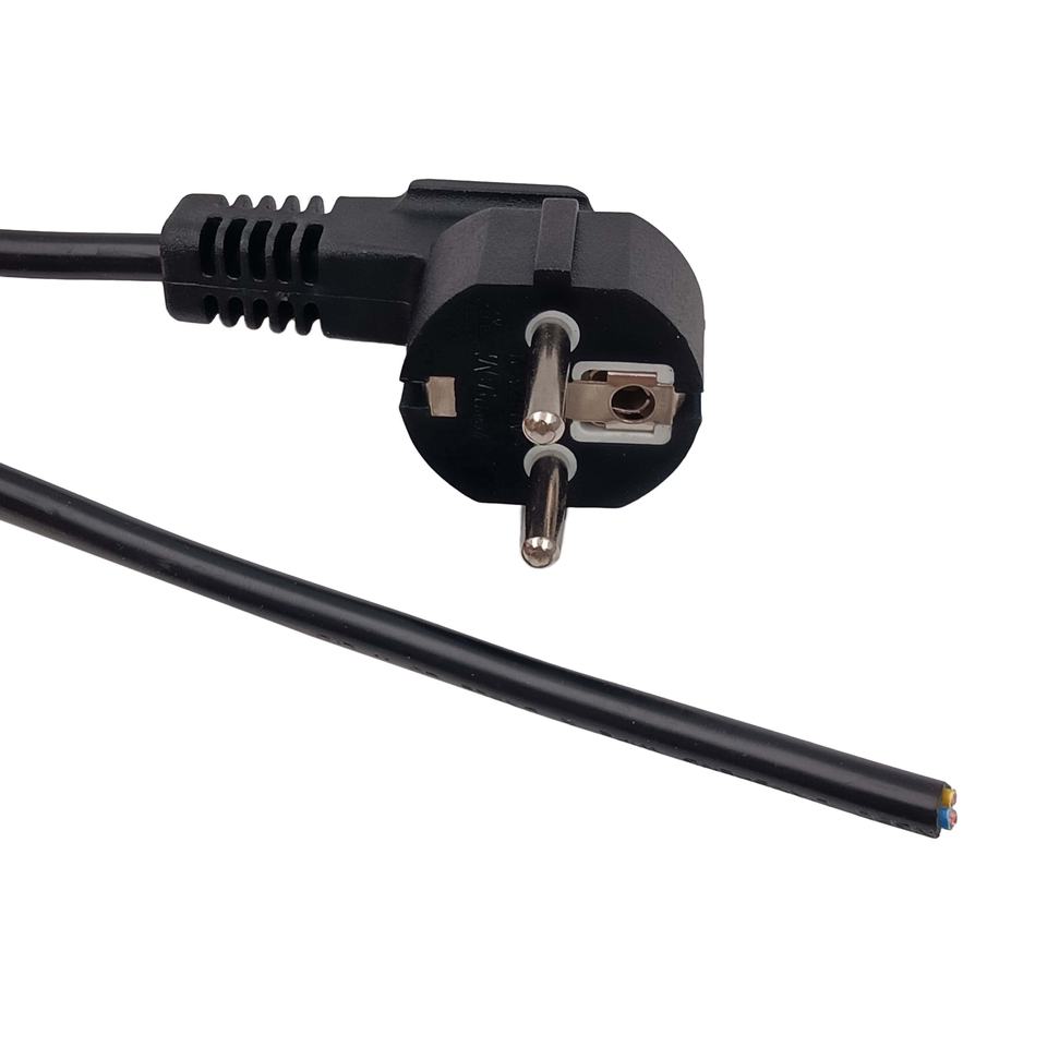 16A EU CEE 7/7 Angled Plug with Stripped End Power Cord VDE| Alibaba.com