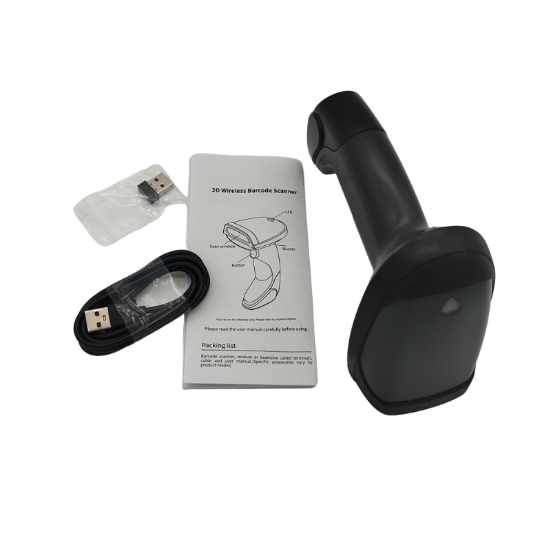 2D Wireless and Wired Barcode Scanner Barcode Scanner Gun Support Work ...