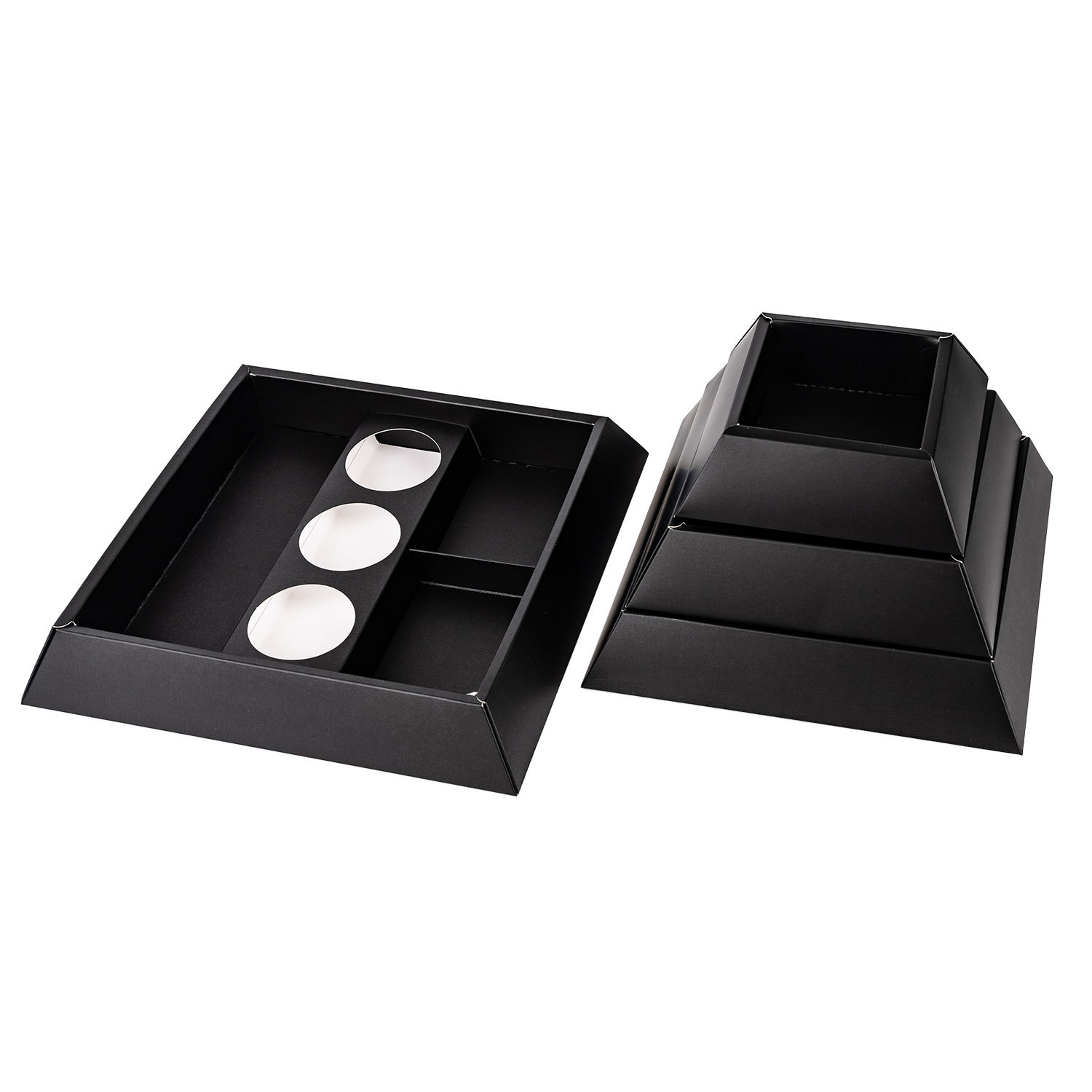 Caixas de Alimentos em Forma de Pirâmide - Soluções Elegantes para Catering