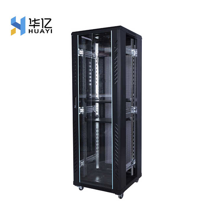 36U Server Rack Cabinet with Tempered Glass Front Door, 19 Inch Heavy ...