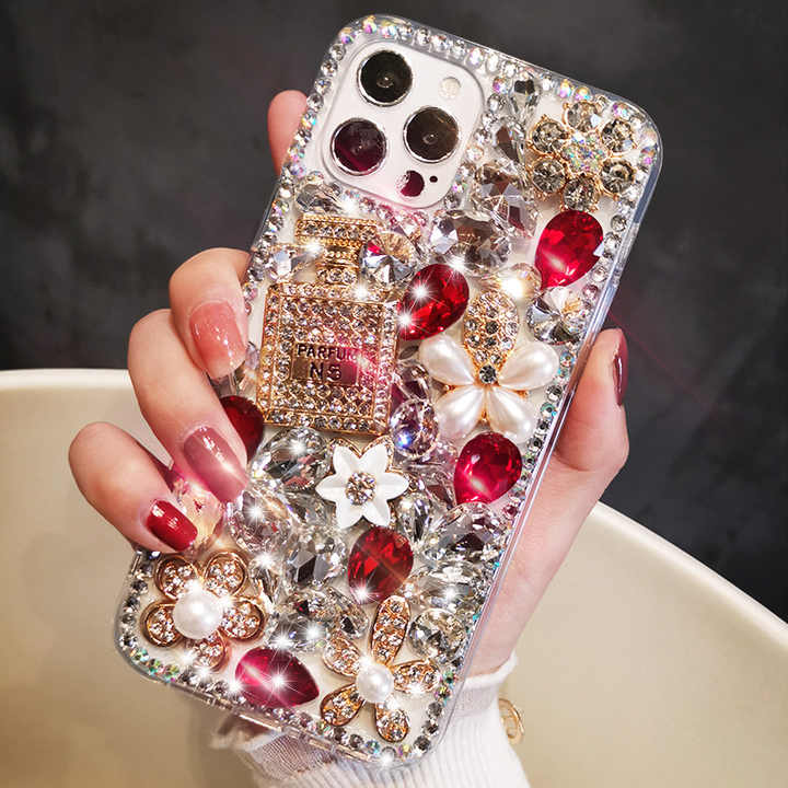 Luxury Bling Perfume Bottle Phone Case for Iphone 13 Pro Max