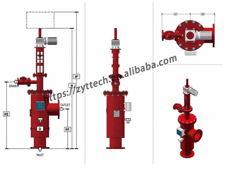 AIGER A400 Stainless Steel Automatic Backwash Water Filter Self ...