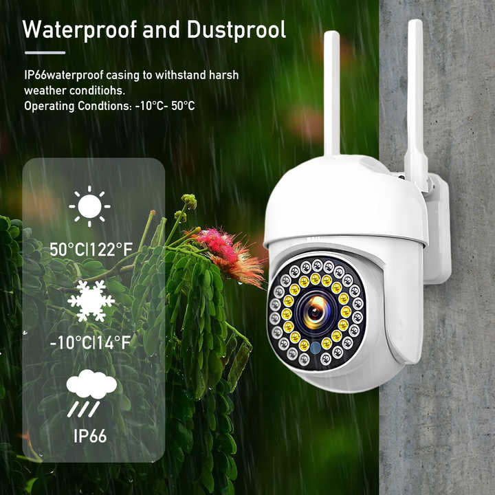 Full Color Night Vision Wifi Security Camera Outdoor Waterproof Two-Way ...