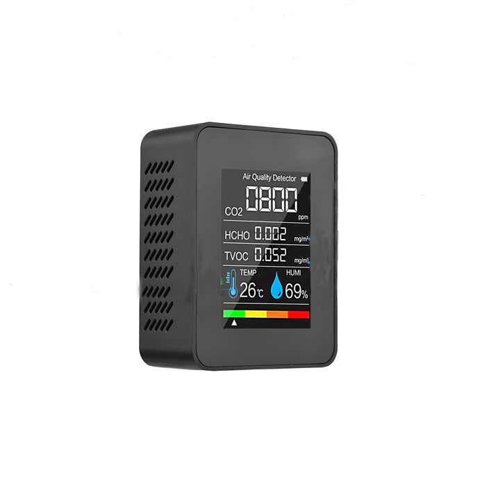 Indoor 5-in-1 Air Quality Detector - Real-Time Data Display
