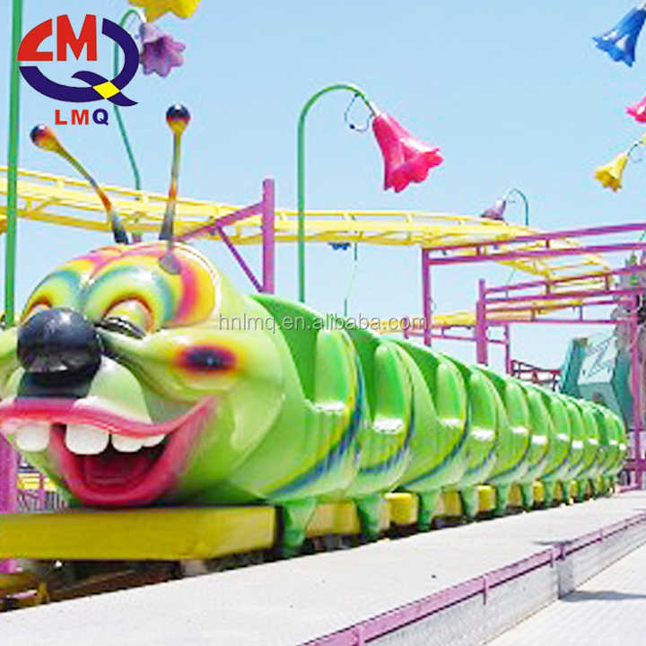 Amusements Kiddie Rides Fruit Worm Track Train Children's Games