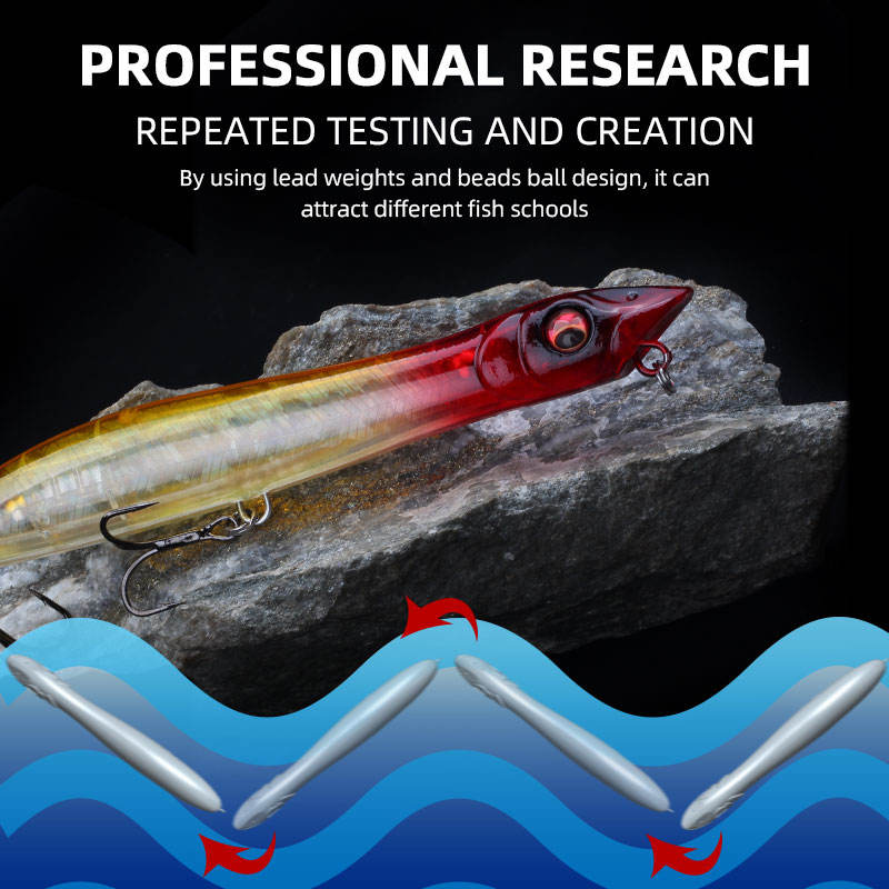 140mm Floating Pencil Lure 25.8g Topwater Fishing Lure for Freshwater ...