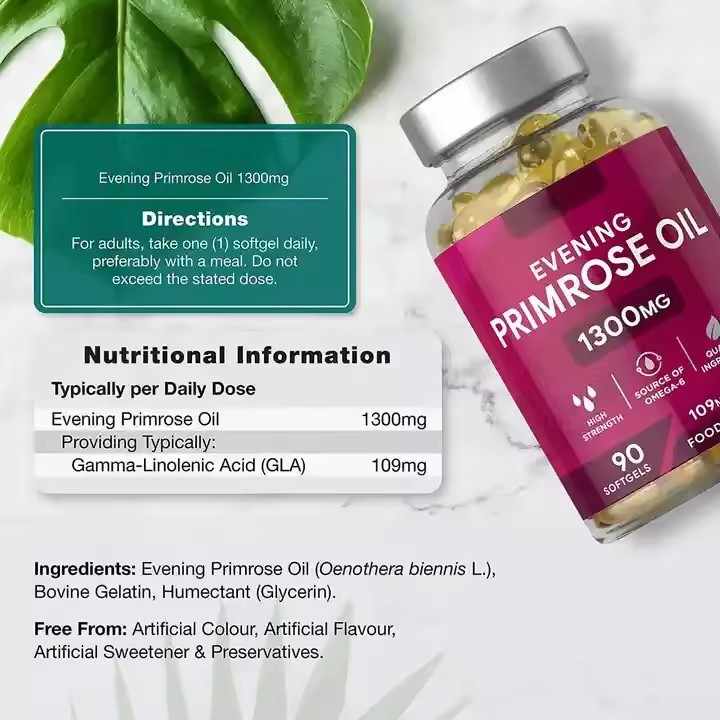 Private Label Evening Primrose Oil Supplement for Women's Skin Health ...