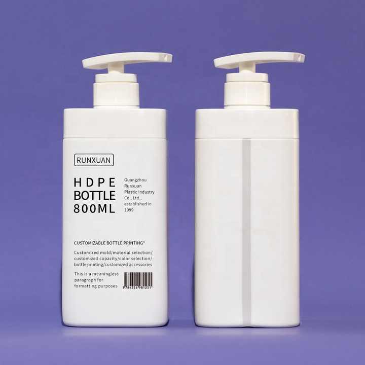 Luxury PET Cosmetic Packaging Bottle 800ml Plastic Shower Gel Body Wash ...