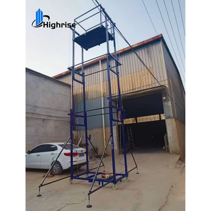 Indoor Outdoor Electric Lifting Scaffold 6m 8m Foldable Work Platform ...