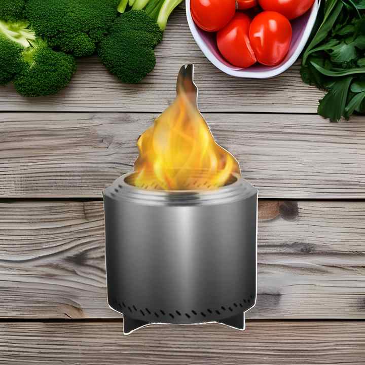 Outdoor Bonfire Fire Pit Stainless Steel Round Wood Burning Stove ...