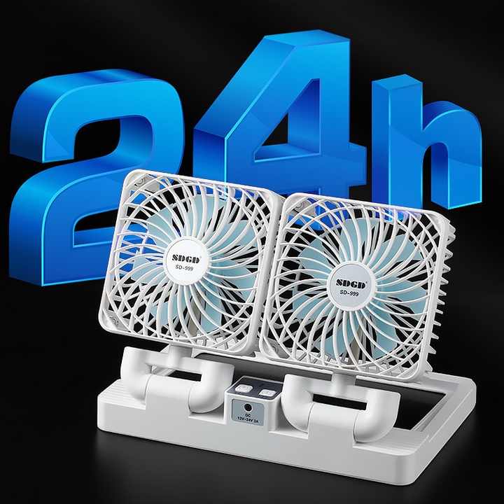 Cheap Price Rechargeable Double-Head Fan Type-C Strong Winds Mini Fan ...