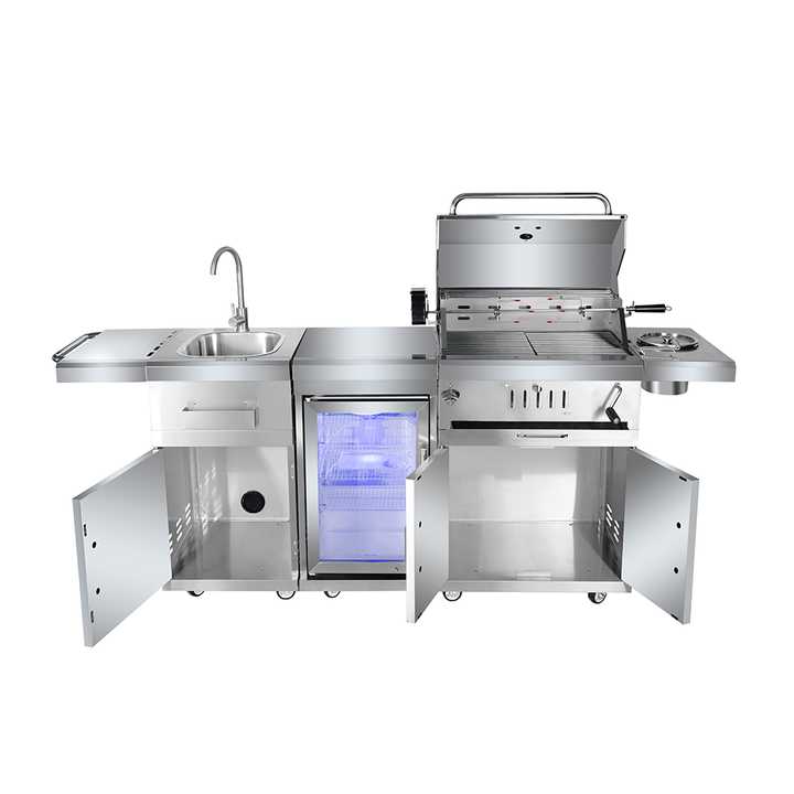 Modular Outdoor Kitchen - Customizable Stainless Steel BBQ