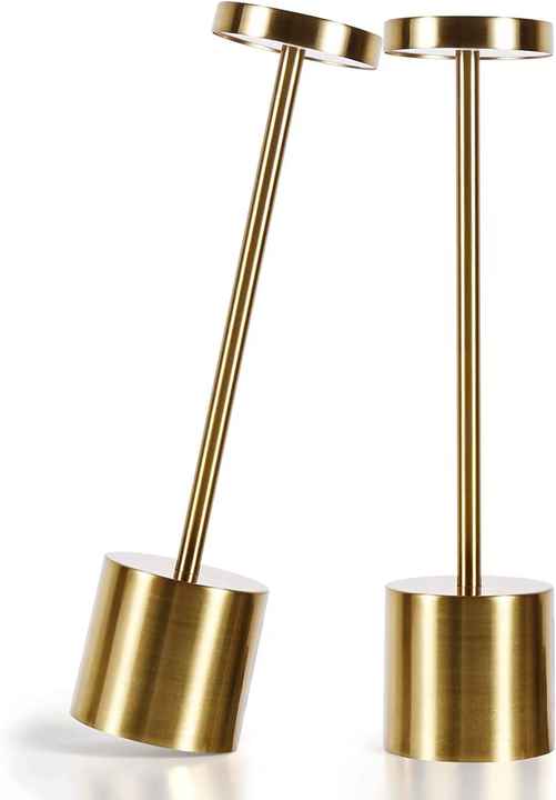 LED Table Lamp - Rechargeable Metal Restaurant Lights