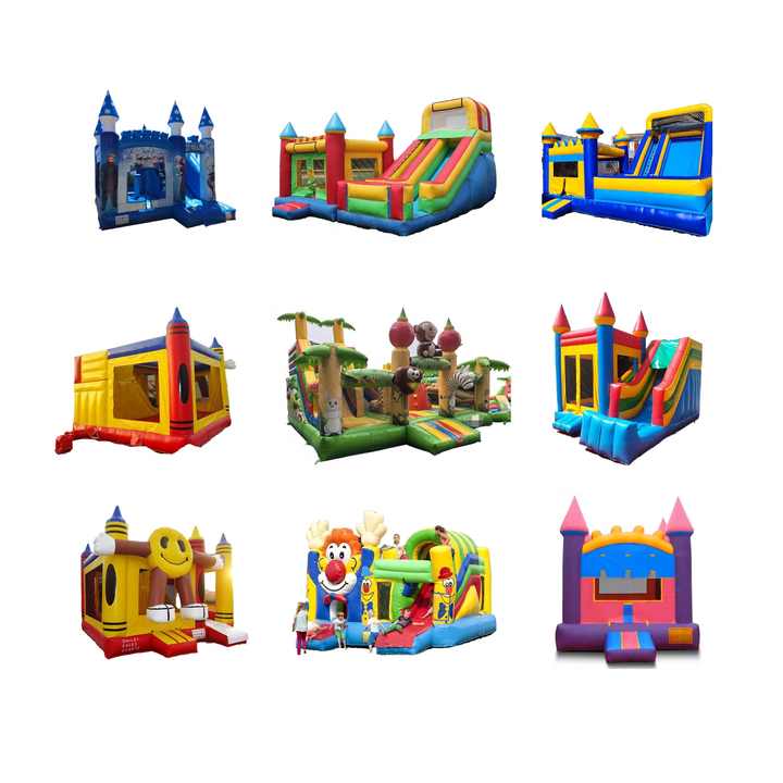 KIDDOHOP PVC Waterproof Inflatable Obstacle Course-Blue/Red/White ...