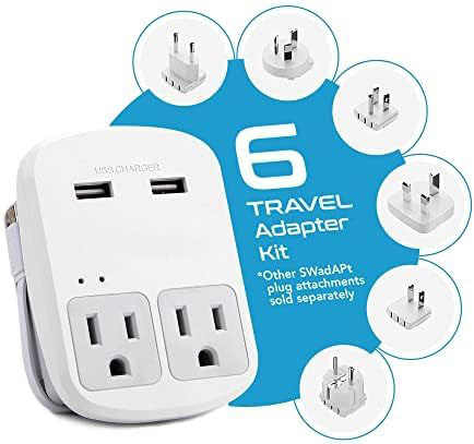Universal Travel Adapter Kit - Multiport Fast Charge Power USB Wall Charger