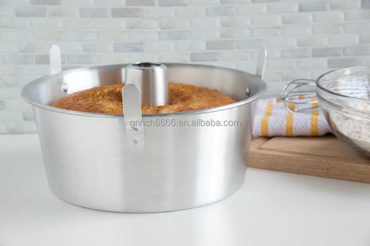 Loose Bottom Angel Food Cake Pan Aluminum Cake Mold with Feet 10.75 ...