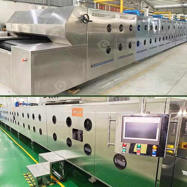Industrial Continuous Tunnel Gas Mini Baking Machine
