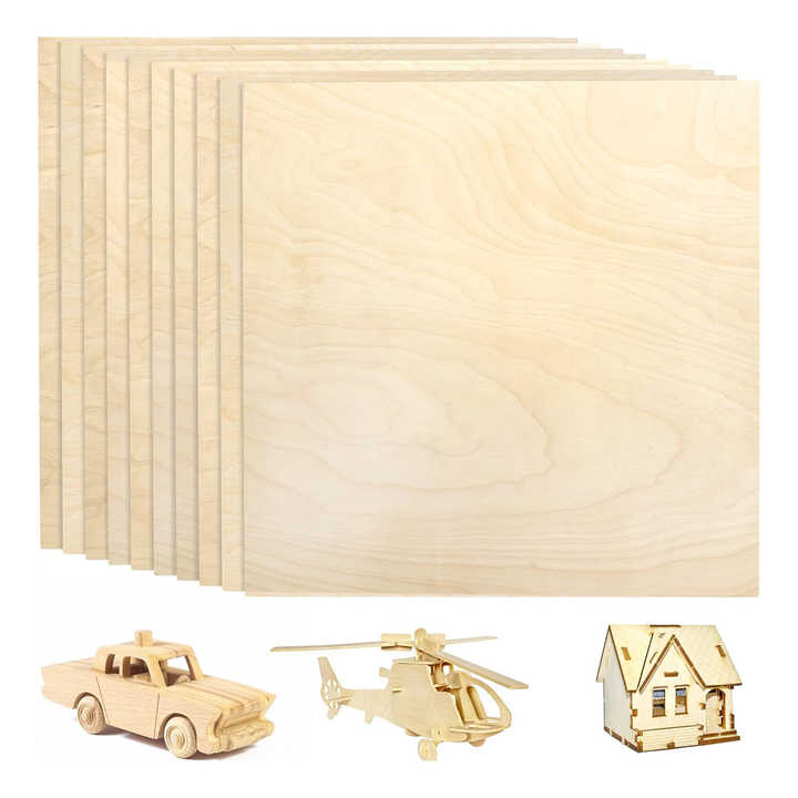 12*8*1/8inch 3mm 2mm Basswood Poplar Birch DIy Folk Art Wooden Boxes ...