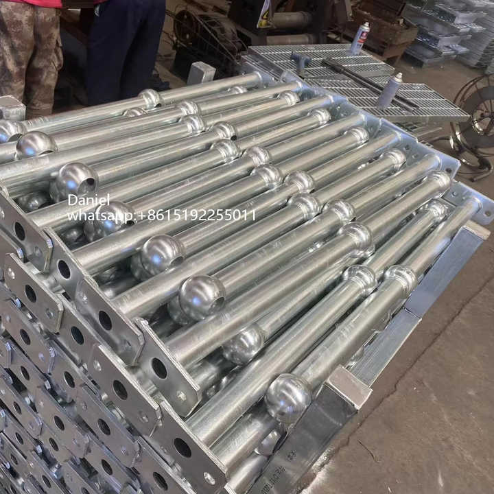 Industrial Galvanized Steel Ball Joint Pipe Handrail Railing