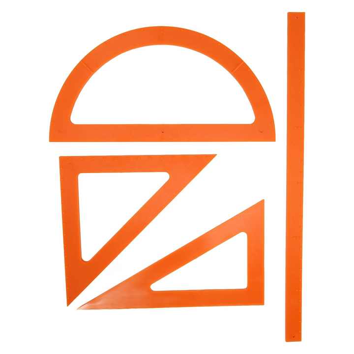 Math Geometry Set Rulers With Tactile Sign for the Blind Braille Kids ...