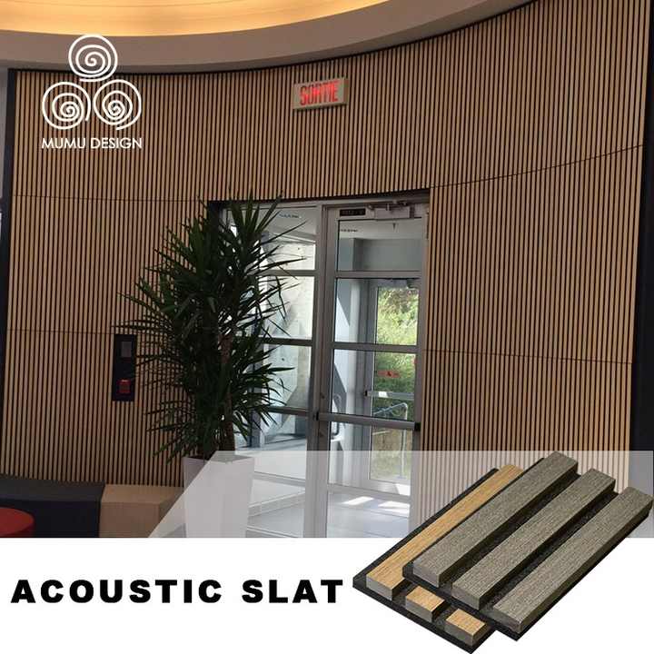 MUMU Eco-Friendly Acoustic Slat Wood Wall Panel - Sound Absorption, ODM