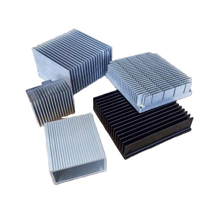 Free Sample Custom Extrusion LED Square Aluminum Body Heatsink Heat Sinks