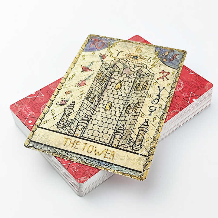 Large Deck of Fine Gold Tarot Cards - Third Eye Tarot Oracle