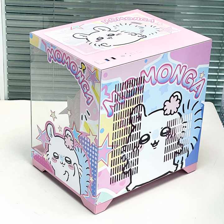 Chiikawas Pink MicroATX Mid-Tower Gaming Computer Case with Tempered ...