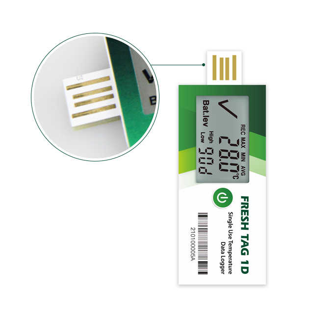 Fresh Tag 1D Fruit Temperature Data Logger - Precision & Custom Support