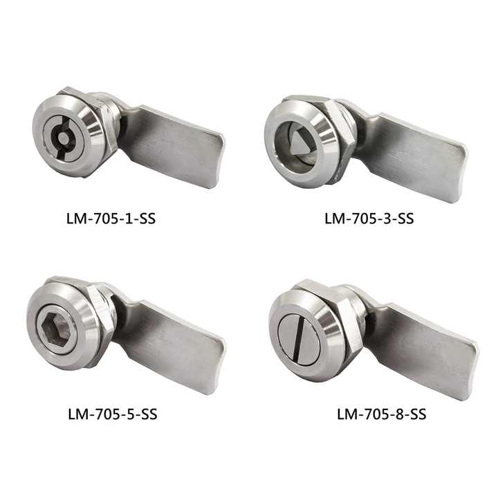 Quarter Turn Camlock Latch with Cylinder Lock & Key