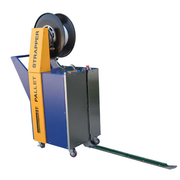 Wooden Box Semi Automatic Poly Strapping Machine PP Band Carton Pallet ...