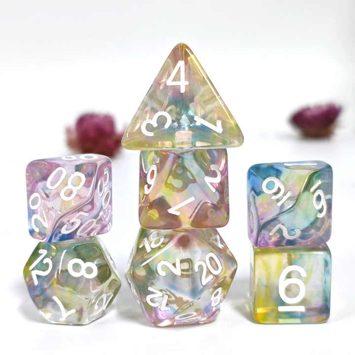 Custom Cute Pink Strawberry Inside Resin Polyhedral DND RPG Polyhedral ...