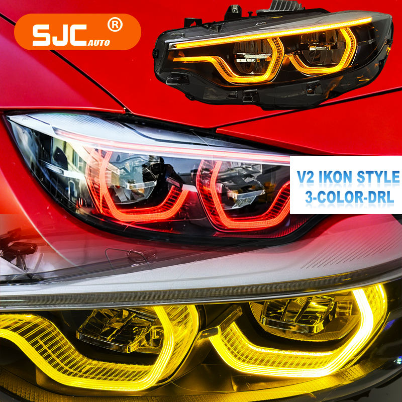 SJC F32 Auto V2 Ikon 1:1 Style Three Color Amber Red Yellow White DRL ...