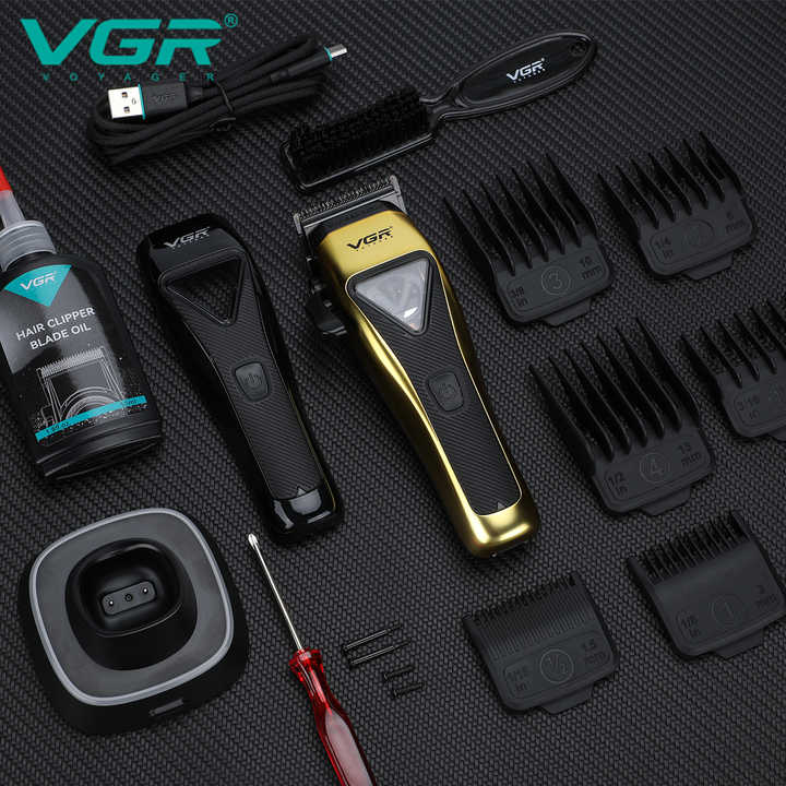 VGR V-015 DLC Blade Vector Motor 9000RPM Barber Clipper