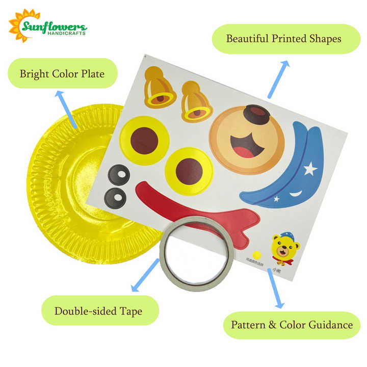 Sunflowers 2025 Brand-new DIY Mixed Color Paper Plate Creative Paste ...