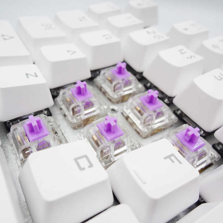 DUROCK L4 Linear Switch 67g Creamy Purple with Clear Housing