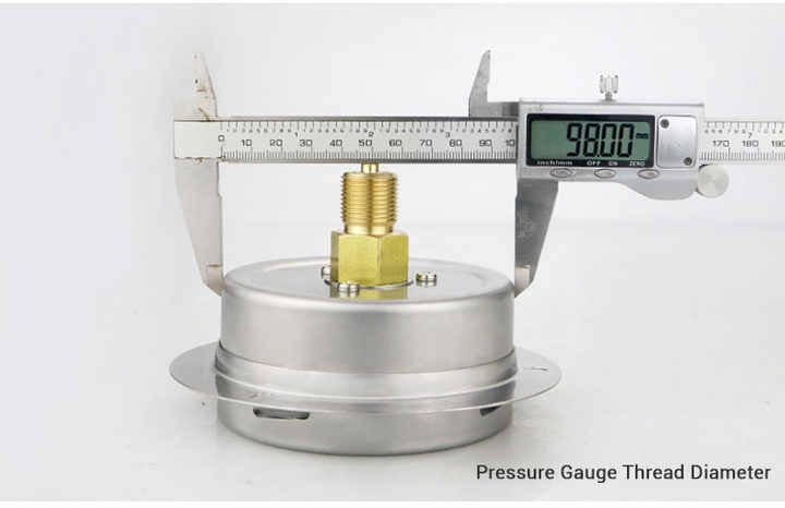 All Stainless Steel Flange Pressure Gauges NPT1/2 Thread Connection ...