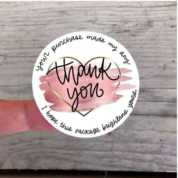 Round Thank You Package Label Sticker Template - Customizable