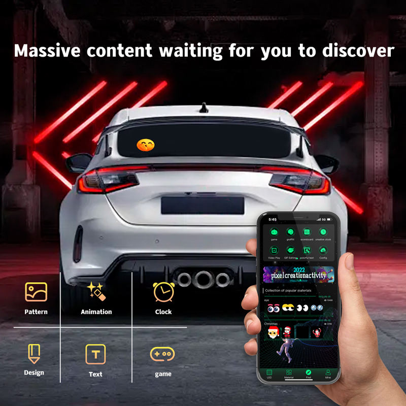 Remote Control Programmable Round Outdoor Car LED Display Screen Multi ...